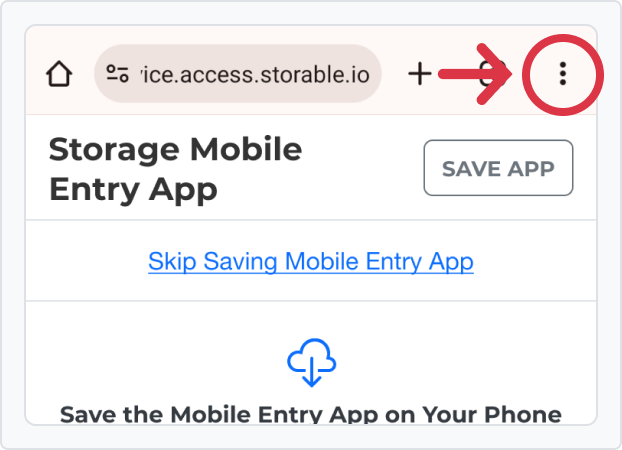 Storage Mobile Entry App